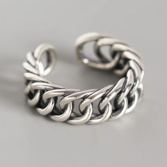 Jewelry | Insta Chain Sterling Silver Ring | Poshmark